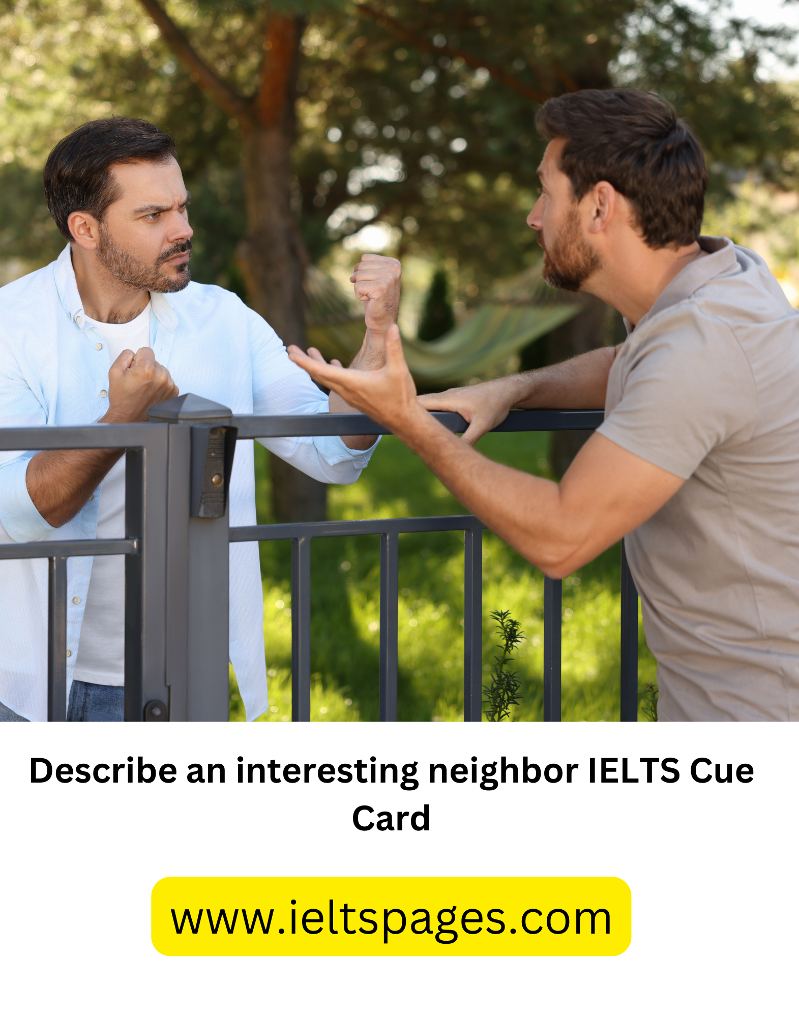 Describe An Interesting Neighbor IELTS Cue Card